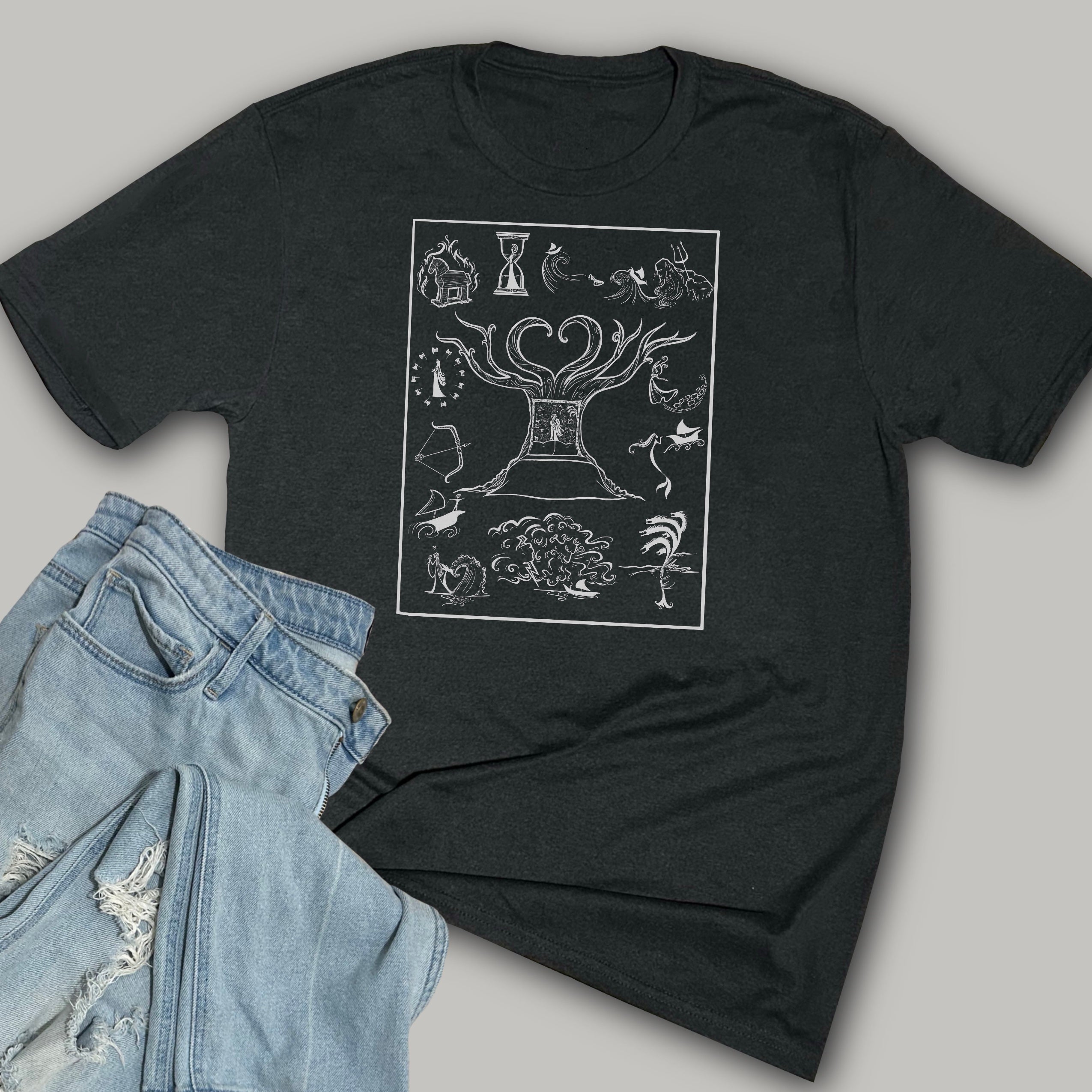 The Odyssey - Epic Adventure - Collage - Softstyle Triblend T-Shirt – Drawn to Glory