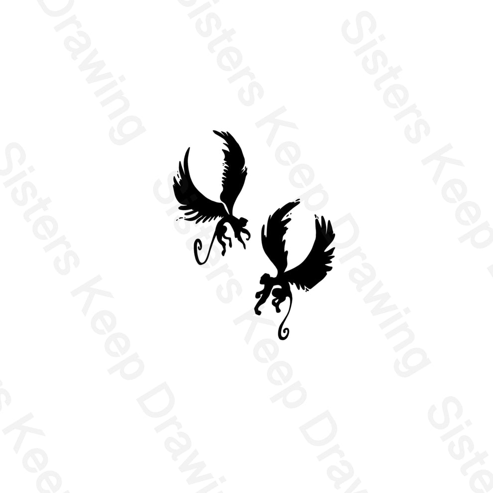 Flying Monkeys Wicked Inspired- Tattoo Transparent Permission PNG ...