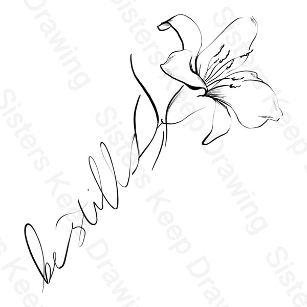 Be Still - Lily - Bible Inspired - Tattoo Transparent PNG – Drawn to Glory