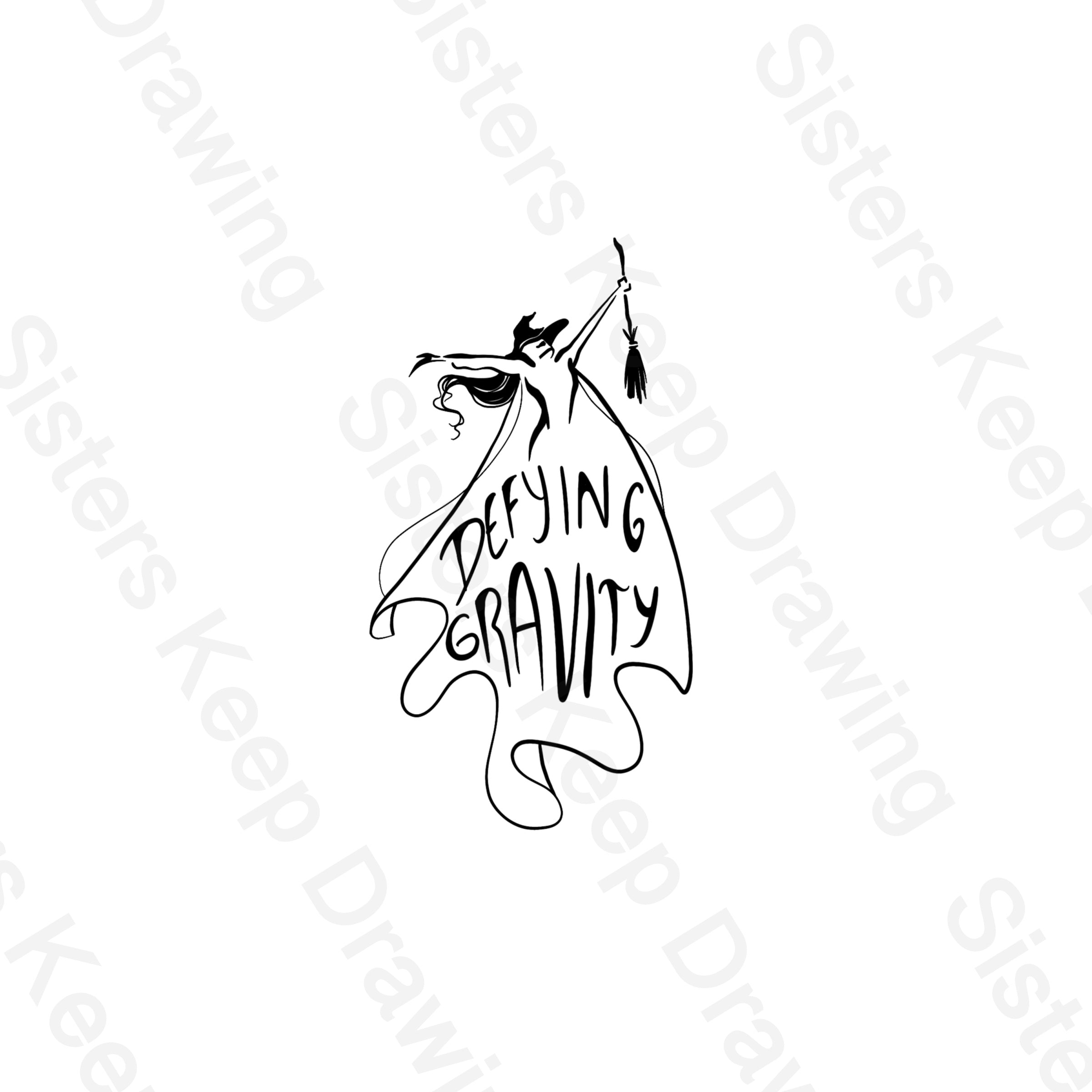 Defying Gravity Wicked Inspired- Tattoo Transparent Permission PNG ...