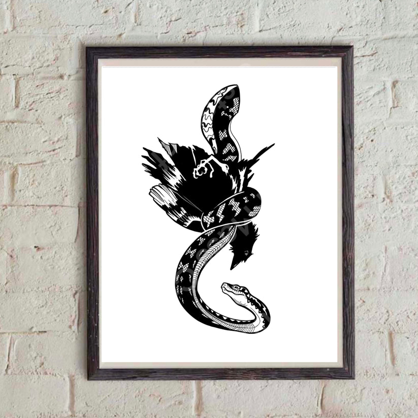 Crow and Snake-Print – Drawn to Glory