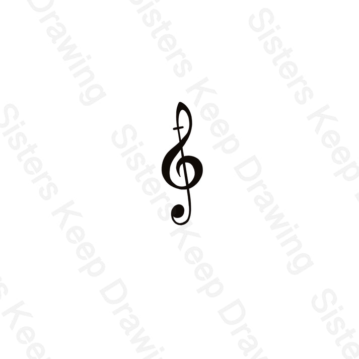 Treble Clef Cross-Tattoo Transparent PNG – Drawn to Glory