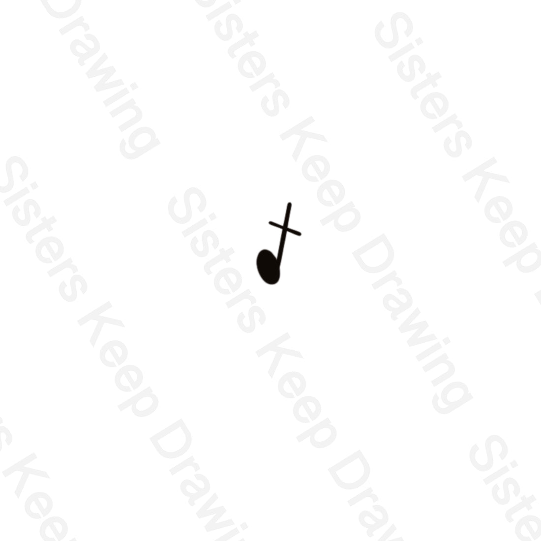 Quarter note Cross-Tattoo Transparent PNG – Sisters Keep Drawing