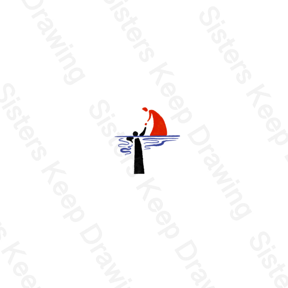 Jesus in Red Peter Sinking -Tattoo Transparent PNG- instant download d ...