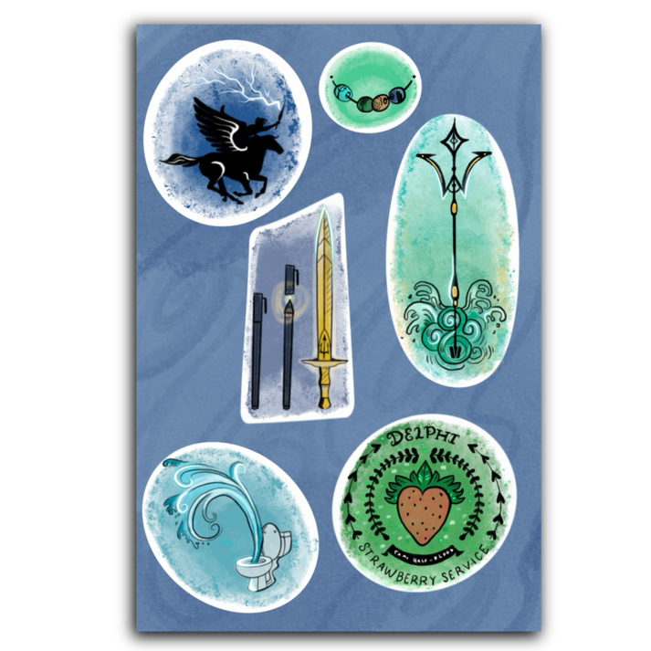 Percy Jackson -Sticker Sheet – Drawn to Glory