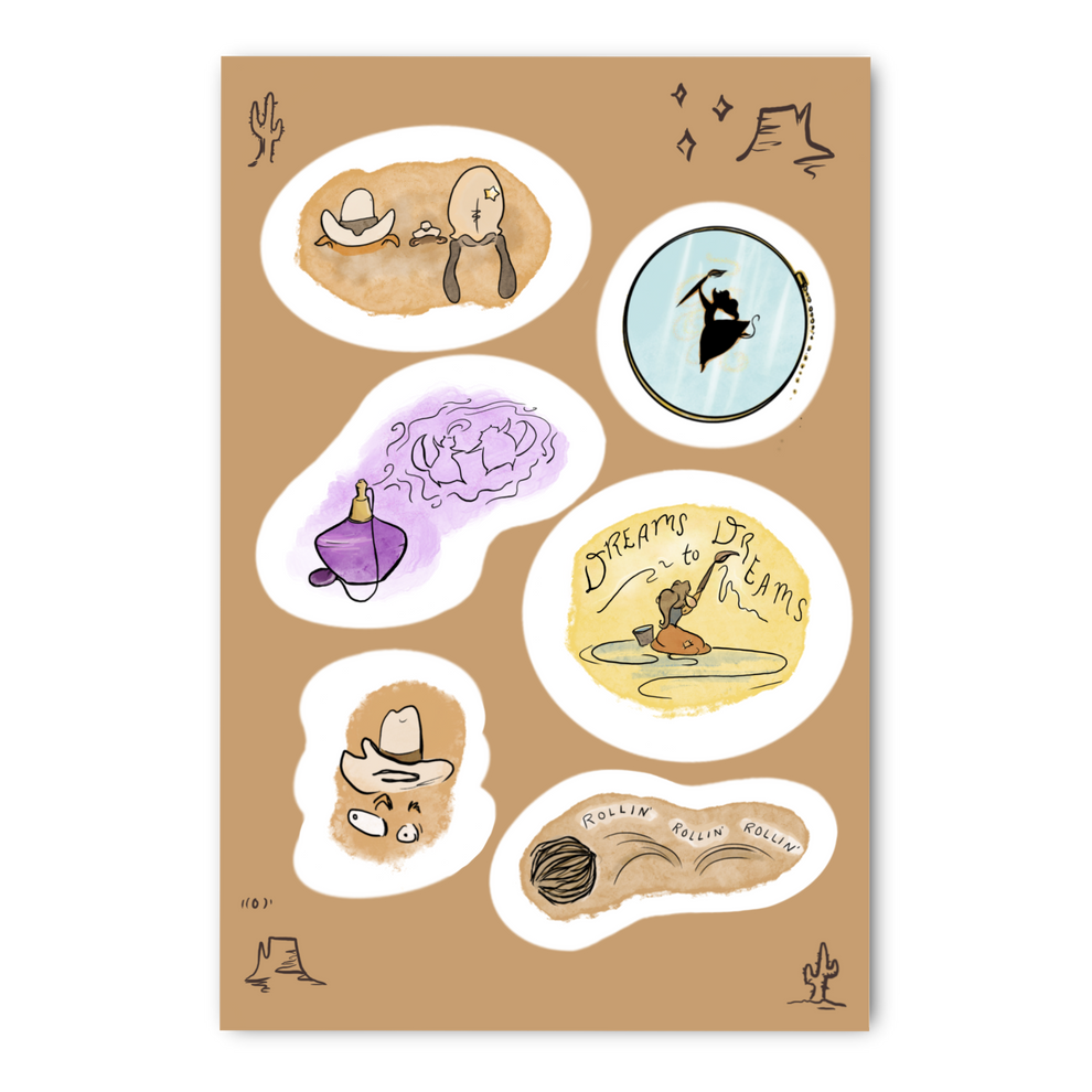 Fievel - Goes West Inspired - Sticker Sheet – Sisters Keep Drawing