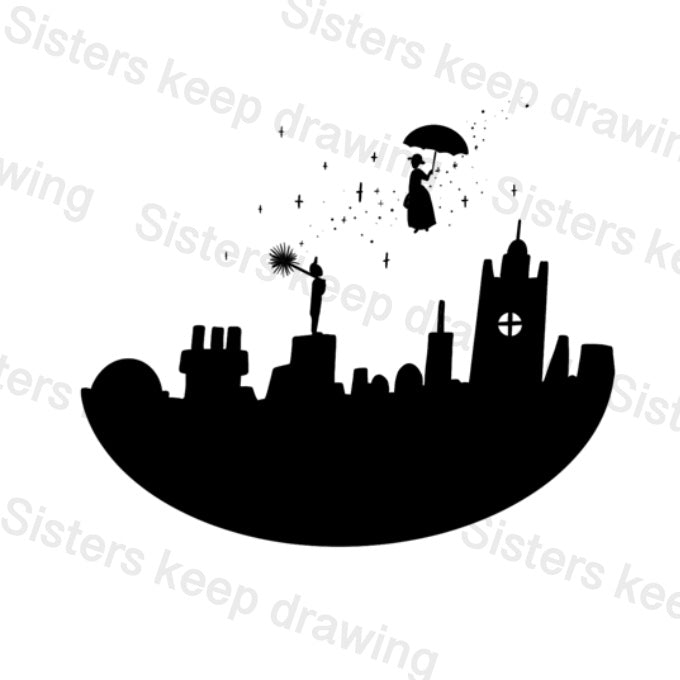 Poppin's City Lights - Tattoo Transparent Permission PNG – Sisters Keep ...