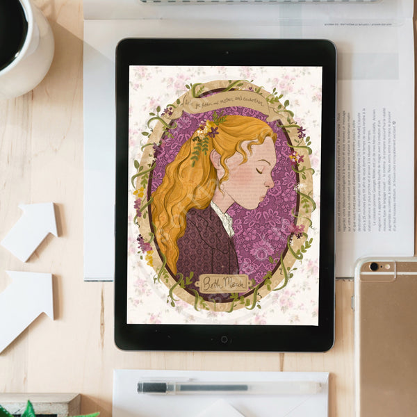 Beth March -instant download digital printable artwork- – Drawn to Glory